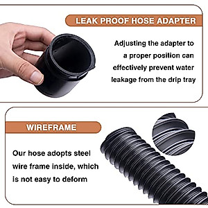 LFUTARI Rain Gutter Downspout Extensions Flexible-No Dig Low Profile Catch Basin Downspout Extension Kit-Down Spout Extender for Yard, Ground and Lawn Included