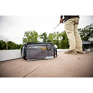 Plano Weekend Series 3700 Tackle Case, Large, Gray Fabric, Includes 2 Stowaway Utility Storage Boxes for Fishing Baits & Lures, Premium Soft Fishing Storage