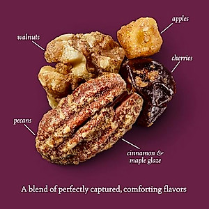 Sahale Snacks Maple Pecans Glazed Mix, 1.5 Oz Grab & Go Bags (18 Packs) Dry-Roasted, Deluxe Mixed Nuts with Cherries, Apples, Maple, and Cinnamon - Non-GMO, Kosher, and Certified Gluten-Free Snacks