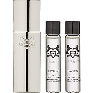 PARFUMS de MARLY - Layton - Travel Set - 3 x 0.35 Fl Oz - Eau De Parfum for Men - Top Notes Apple, Bergamot, Lavender - Heart Notes Jasmine, Violet, Geranium - Base Notes Vanilla, Pepper - 3 x 10ml