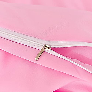 Colourful Snail Duvet Cover 3 Piece Set, Ultra Soft Double Brushed Microfiber Comforter Cover with Zipper Closure and Corner Ties, Queen, Pink