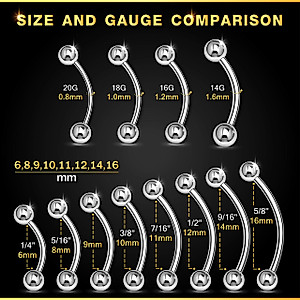 KJM Fashion 4PCS Surgical Steel Curve Barbell 16g 1.2mm 9mm 3mm Ball Tragus Daith Lip Eyebrow Earrings Rook Piercing Jewelry 7484