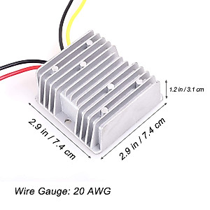 Car Voltage Stabilizer, DC 12V Regulator 12V Surge Protector 144W Heavy Duty for Car Battery Auto Truck Vehicle Boat Motor Solar System Protection (DC 10-36V Input, DC 12V Output)