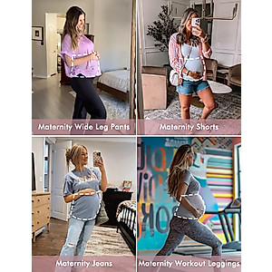 Rheane Maternity Jeans Extender Belly Bands For Pregnant Women Pregnancy Belly Band Mmaternity Pants Extender (Black 2)