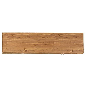 Safavieh Home Collection Piran Oak and Gold 4-Door 2-Shelf Media (65-inch Flat Screen) TV Stand