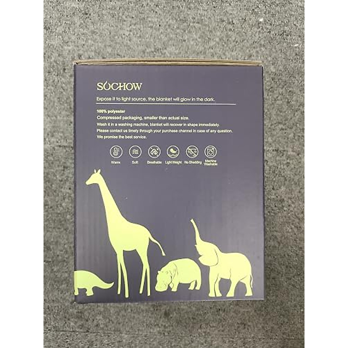 SOCHOW Butterfly Glow in The Dark Blanket for Daughters, Toys for 3-10 Year Old Birthday Presents, Soft Cozy Flannel Throw Blanket for Preteens Teens, Purple 50 x 60 Inches