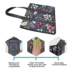 BeeGreen Christmas Reusable Bags 12 Pack with Reinforced Handles and Removable Bottom Foldable Extra Large Tote Bag Bulk for Kitchen Groceries Shopping Bags Reusable Produce Bags