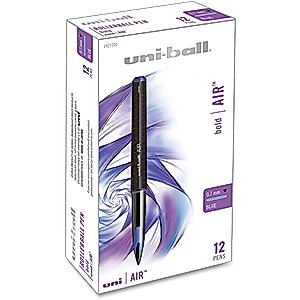 uni-ball 1927701 Air Rollerball Pen .7mm Blue Ink Dozen