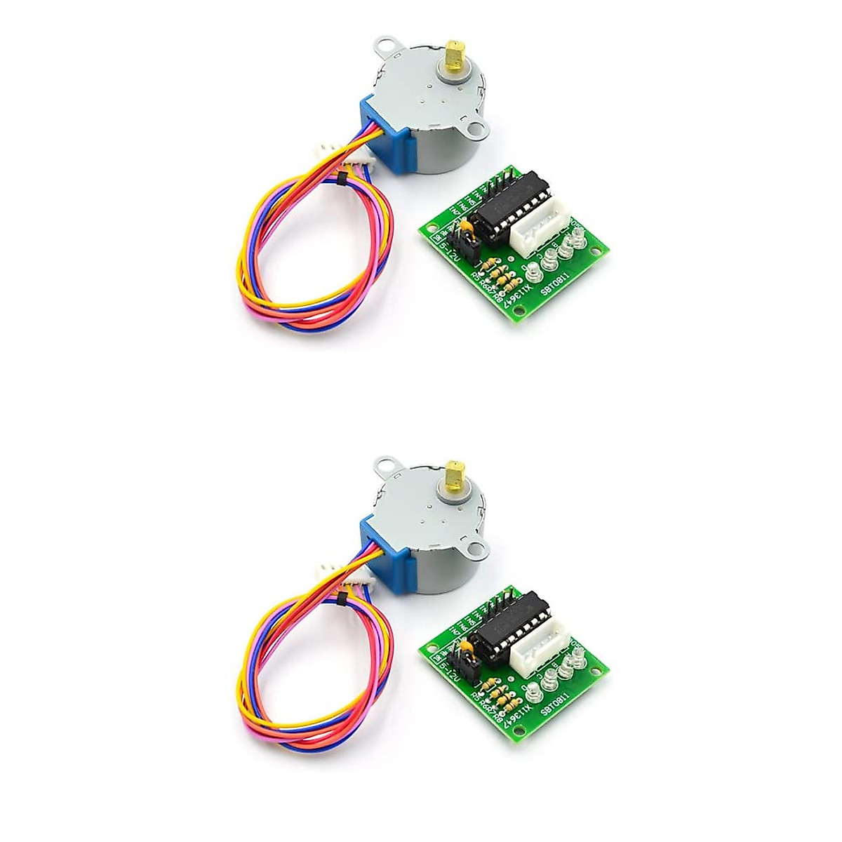 Treedix 2 Sets ULN2003 Stepper Motor Driver Board 5V Stepper Motor Stepper Motor Compatible with Arduino and Raspberry pi