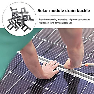 TEHAUX 10Pcs Photovoltaic Panels Water Drained Away Clip Remove Stagnant Water Clips