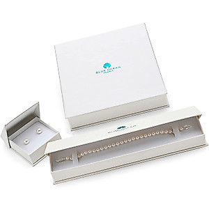 .925 Sterling Silver AAAA 7-8mm Natural Blue Round Japanese Akoya Cultured Pearl Solitaire Pushback Stud Earrings Natural Blue Color