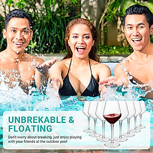 MICHLEY Unbreakable Stemmed Wine Glass 100% Tritan Plastic Dishwasher available Glassware 15 oz, Set of 6