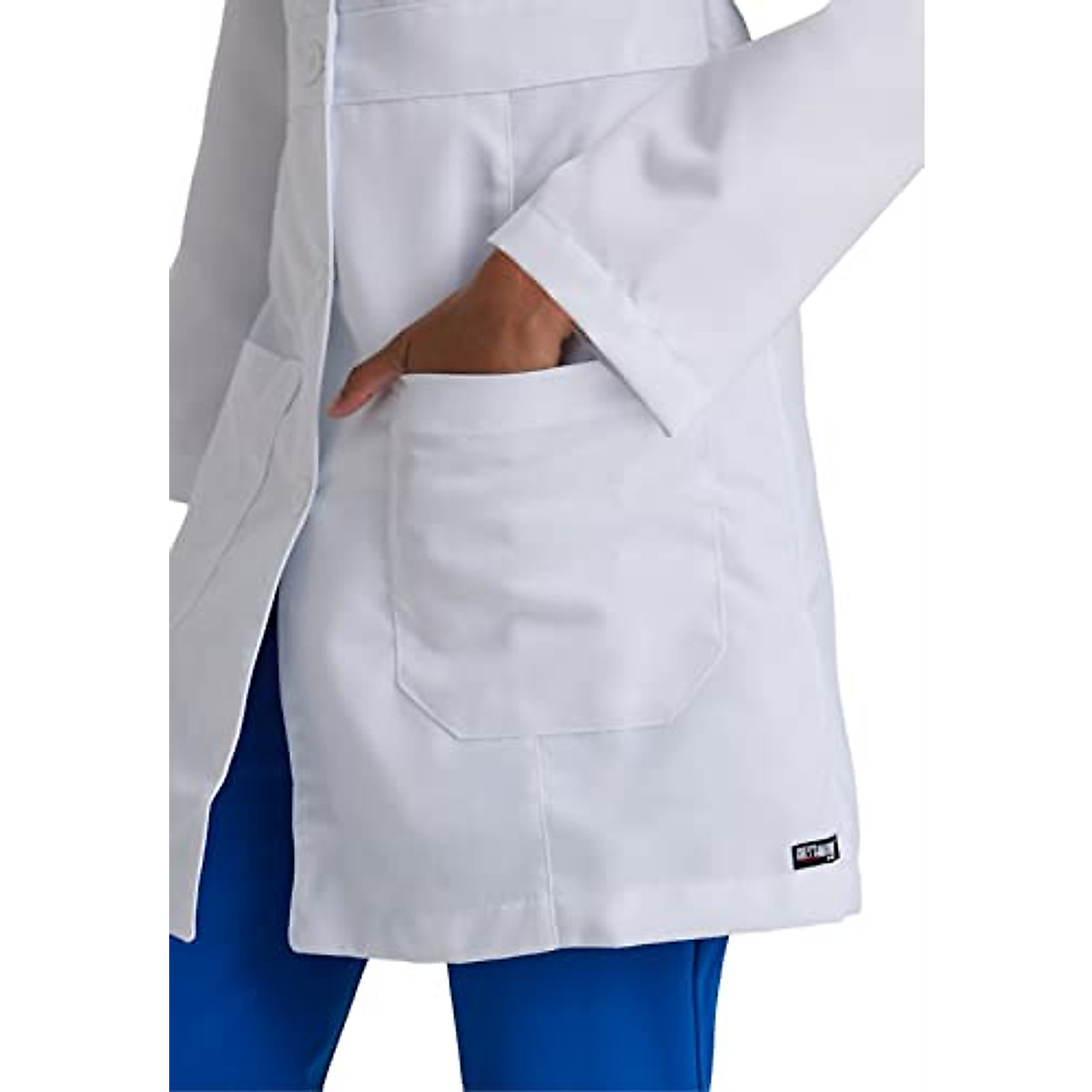 Grey's Anatomy 4481 34" Women's Lab (White, X-Large)