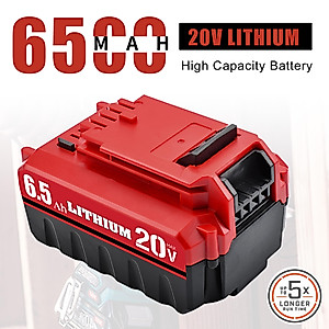 Bonacell 2 Pack 6.5Ah 20V PCC685L Replacement for Porter Cable 20V Battery Compatible with Porter Cable 20V Lithium Battery PCC680L PCC681L PCC682L PCC685L PCC660B PCC790B