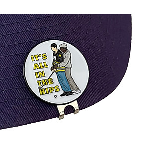 Balanced Co. Funny Golf Hat Clip with Enamel Magnetic Ball Marker (All in The HIPS)