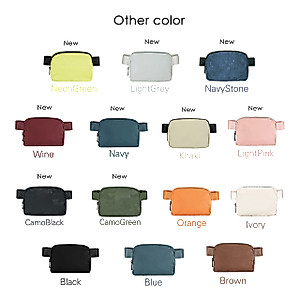 ODODOS Unisex Mini Belt Bag with Adjustable Strap Small Waist Pouch for Workout Running Travelling Hiking, Black