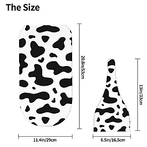 Belinyo Cow Print Newborn Swaddle Set Baby Receiving Blanket with Beanie Hat Infant Swaddle for Girls Boys One Size