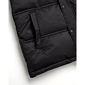 Perry Ellis Men’s Winter Jacket – Heavyweight Quilted Puffer Parka Coat with Faux Fur Trim Hood (S-XXL), Size Large, Onyx Black