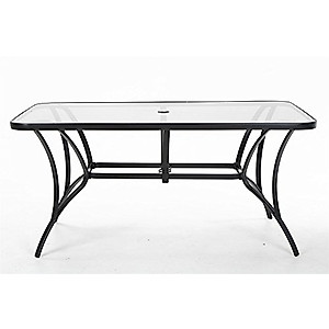 Cosco Outdoor Dining Set, 7 Piece, Gray Frame, Light Gray Sling