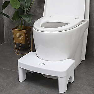 Poop Stool Adult, Toilet Stool, Sturdy Toilet Step Stool, Bathroom Squat Stool,7-inch Height, Compact Squatting Stool Save Space with Fragrance Position, Easy to Wash