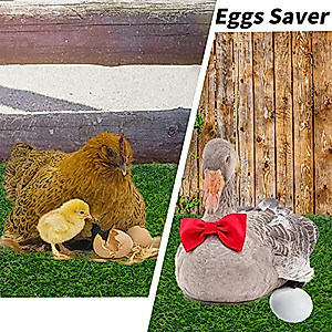 6+1 Pack Chicken Nesting Box Pads with Vegetable Skewer String Feeder, Washable Nesting Pads for Chicken Coop, Artificial Grass Rug Carpet Synthetic Turf Mat - 12"x12"x0.78"