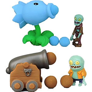 JHESAO 4 PCS PVZ Toys Action Figures Toys Mini PVZ Set 1 2 Series Great Gifts for Kids and Fans, Birthday and Christmas Party
