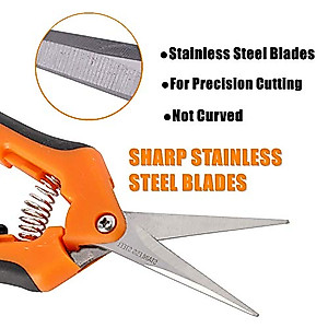 YaeCCC 12-Pack 6.5 Inch Gardening Hand Pruner Pruning Shear with Stainless Steel Blades