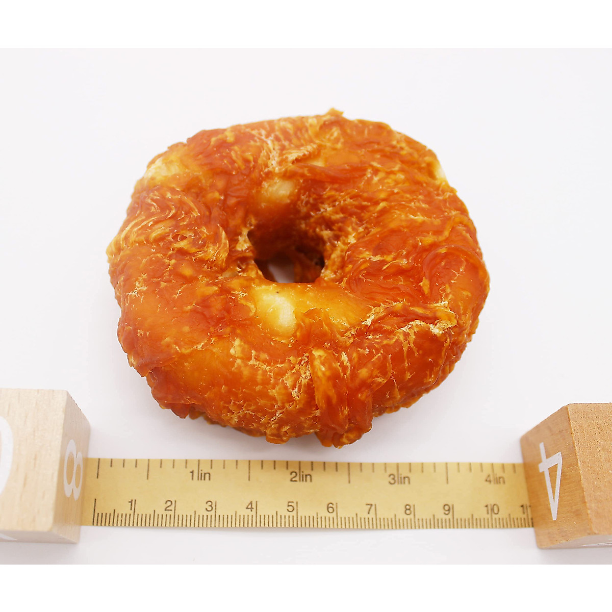 Pawant Dog Treats Long Lasting for Large Dog Clean Teeth Chicken Wrapped Rawhide Donuts 0.5lb/227g