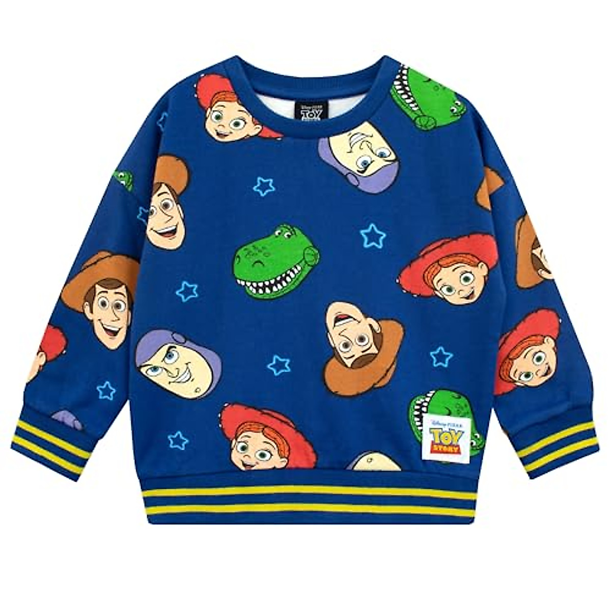 Disney Toy Story Outfit | Boys Sweatshirt and Joggers Co Ord Set | Woody And Buzz Tracksuit For Children | Blue | 3T