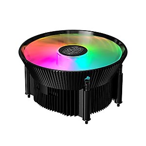 Cooler Master A71C ARGB AMD Ryzen AM5|4 Top-Down Low-Profile CPU Air Cooler, Anodized Black Aluminum Fins, Copper Insert Base, 95W TDP, MF120 ARGB Fan for AMD Ryzen Ryzen AM5|4 (RR-A71C-18PA-R1)