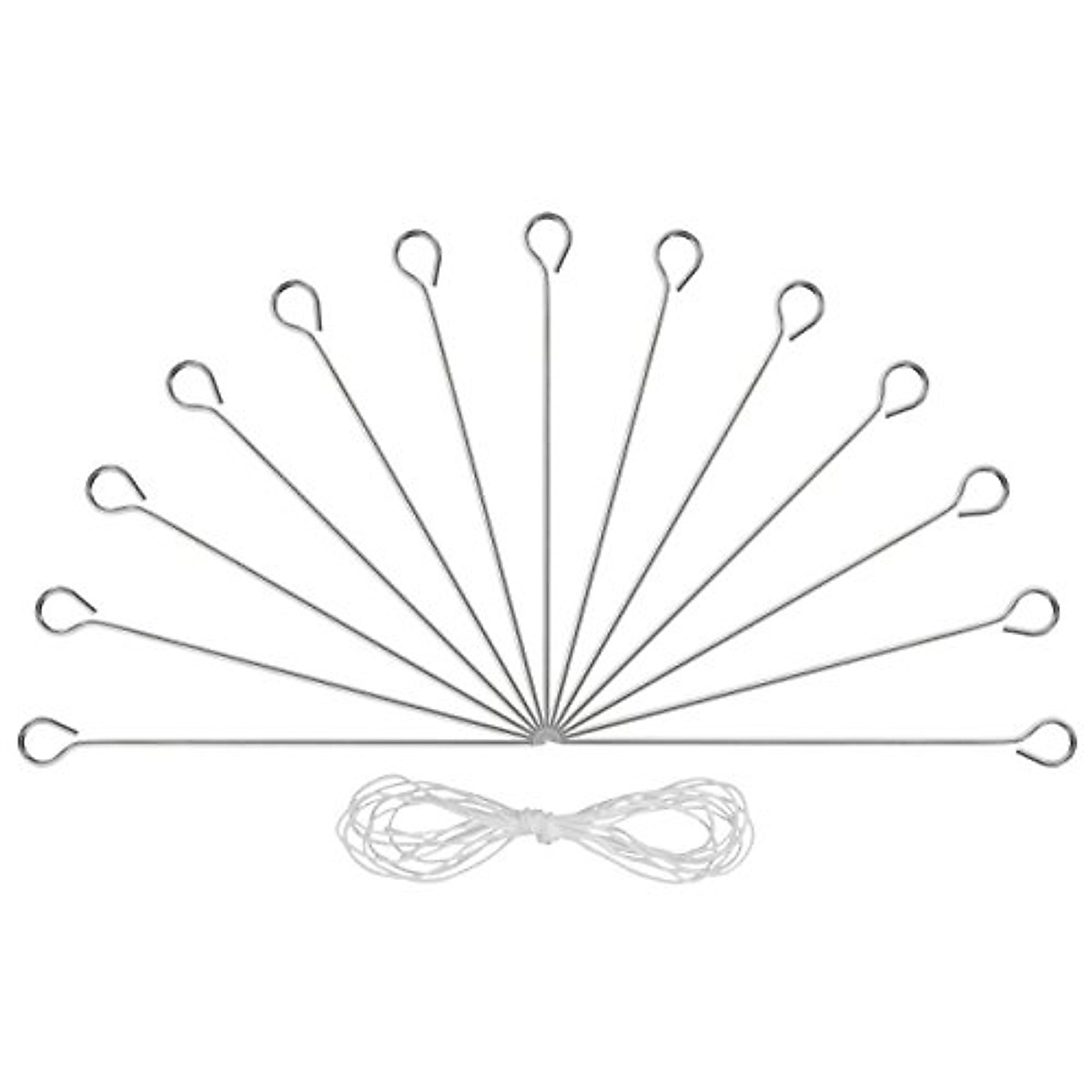 Ram-Pro Poultry Lacing Kit - Roasting Supplies Stainless Steel Food Skewers Grill Delicious Kebab Sticks, Durable Meat Rolls Steel pin for Kitchen & Dinning (2 Pack)