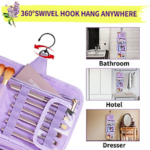 MATEIN Travel Makeup Bag, Hanging Toiletry Bag for Women