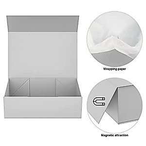 HavrePac 6 Pack Large Gift Boxes 13.8x9x4.3 Inches Luxury Gift Boxes with Lids,Magnetic Closure Gift Box for Present Packaging Box for Mother's Day, Birthdays, Party,Weddings