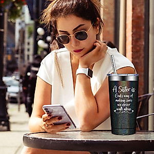 DOEARTE Sister Gifts from Sisters - Sister Birthday Gift Ideas - Christmas, Mothers Day Gifts for Sister, Big Sister, Little Sister - 20oz Sister Tumbler