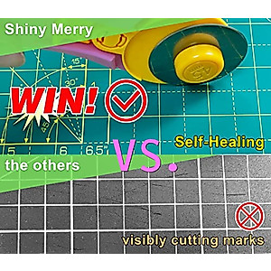 Self Healing Cutting Mat 24" x 36" fabric cutting mat Double Sided 5-Ply Craft Cutting Board for sewing,Crafts,Fabric, Quilting, Scrapbooking Projects, Pink/Purple-Shiny Merry