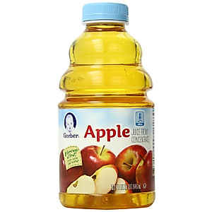 Gerber Juice, Apple Juice From Concentrate, 32 Fl Oz Bottle (Pack of 6)