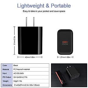 25W Charger USB C Power Adapter for Google Pixel 9 Pro XL/Fold 8 Pro 8 7a 7 6,Motorola Edge 50, Razr+/50 Ultra,Moto G Play 2024/G Power/G Stylus,Android, Fast Charger Type C Charging Block USB C Brick