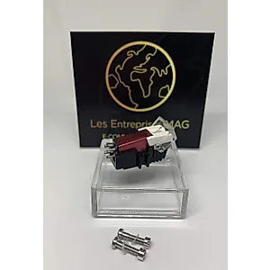 Cartridge + Diamond stylus for Pioneer PLA35, PL516, PL 88FS, PL61, PL600, X1300 Red