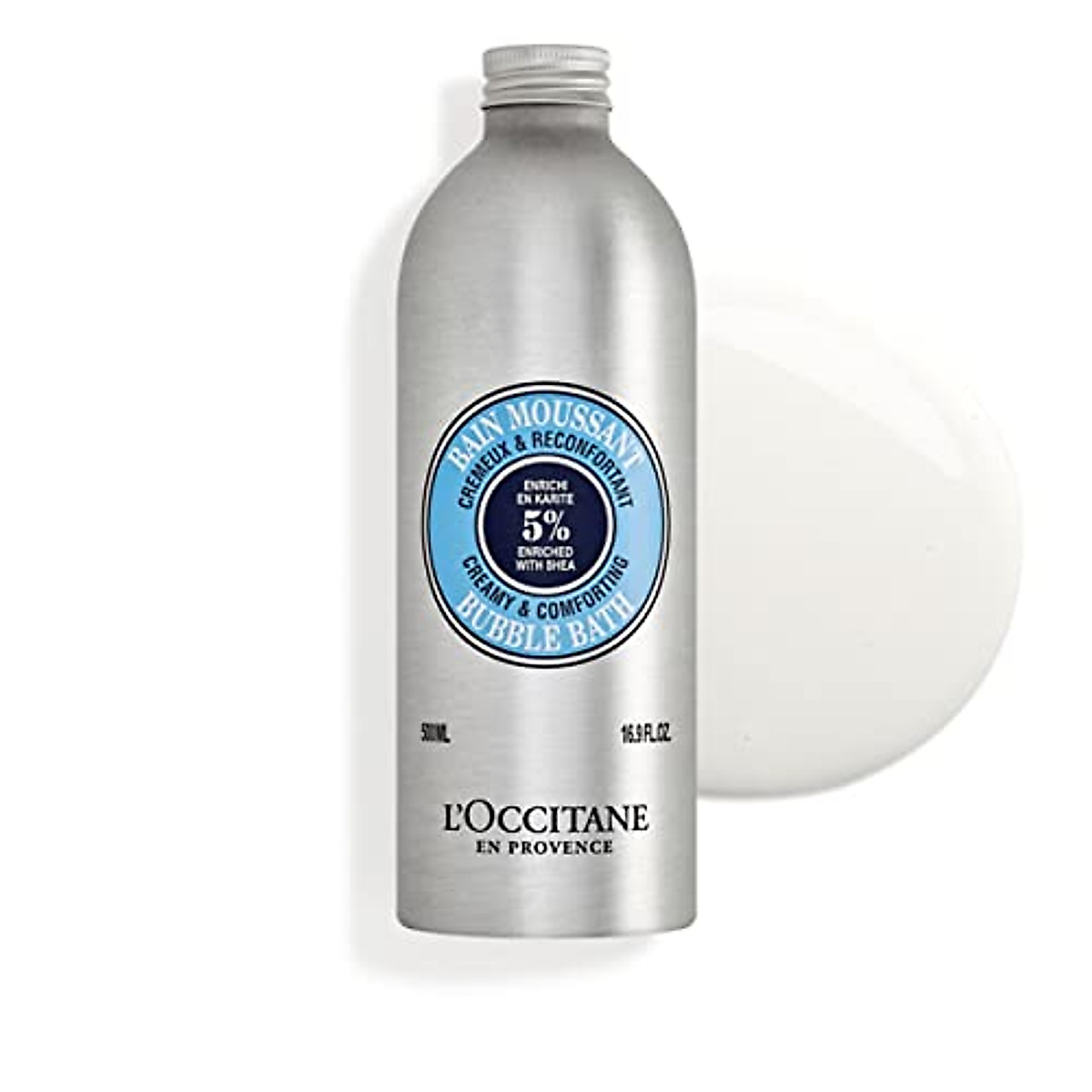 L’OCCITANE Creamy & Comforting Shea Butter Bubble Bath Enriched with 5% Shea, 16.9 Fl Oz (Pack of 1)