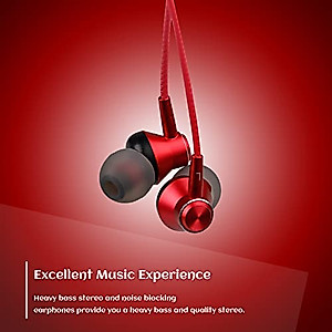 MR01 Wired Earbuds, Stereo Bass Earphones, Noise Isolation in-Ear Headphones with Mic,3.5mm Compatible with Computers/Laptop/Android/Ipad/Samsung/mp3
