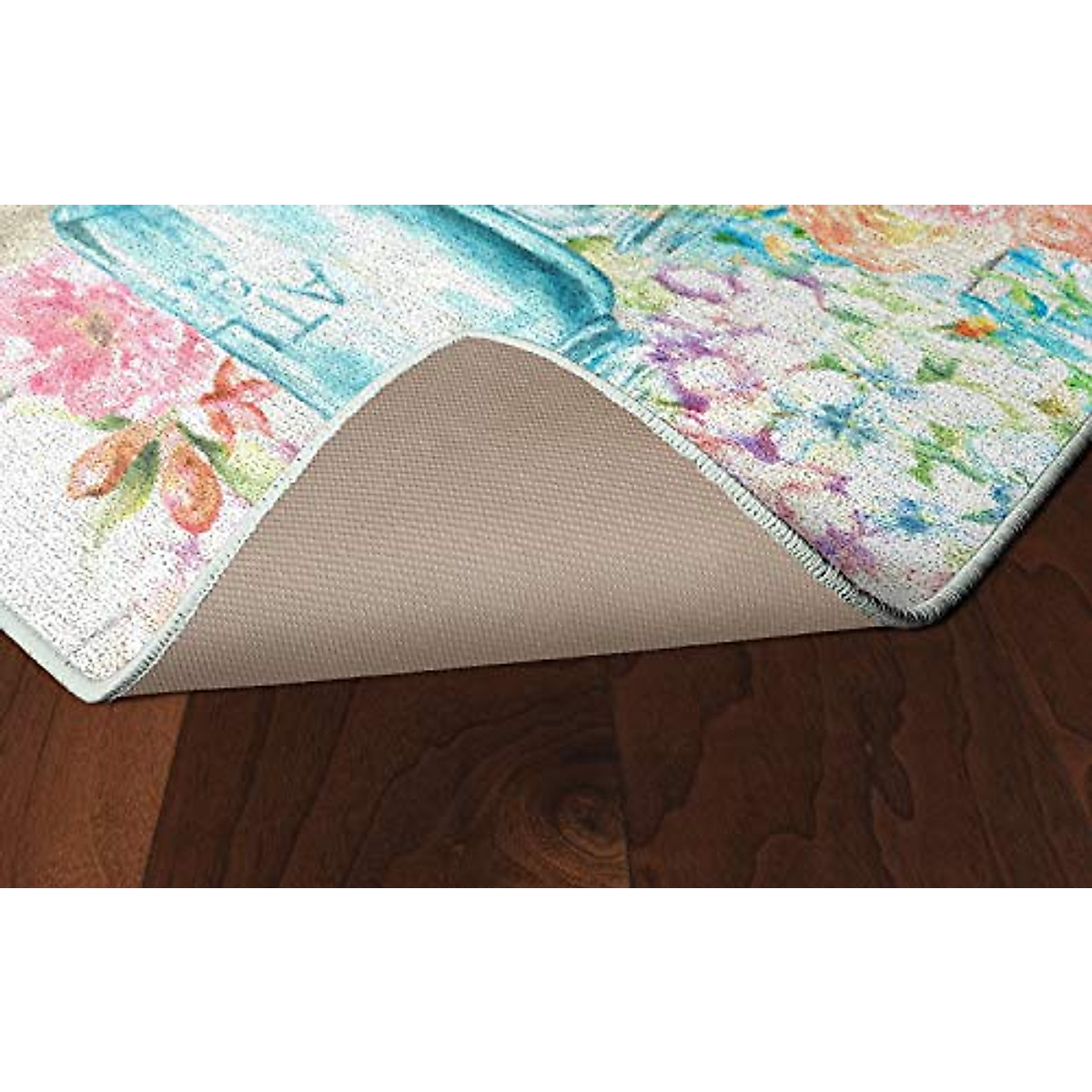 Brumlow Mills Colorful Flowers In Mason Jar Area Rug for Kitchen, Entryway Rug, Living Room or Bedroom Carpet, 1'8" x 2'10", Multi