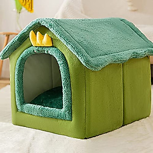 EastVita Pet House Ultra Soft Bed for Cat Dogs,Igloo Dog House Pet Sleep House Removable Washable Warm Cave Hideout House Indoor Tent Huts for Pet Kittens Puppy L19.2x15.3x18in