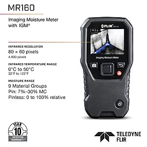 FLIR MR160 Thermal Imaging Moisture Meter + FLIR MR02 Replacement Pin Probe