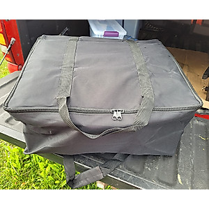 Outspark Grill Cover and Carry Bag for Blackstone 17 Inch Griddle Without Griddle Hood/Camp Chef Griddle Flat Top Grill Similar Size,600D Water Proof Canvas Accessories for Blackstone 17" Griddle