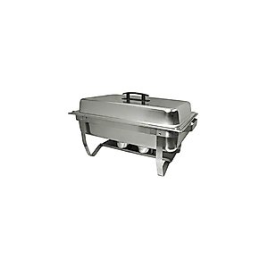 Update International ESFC-21 Easy Store Mirror Polish Chafer with Folding Stand, Rectangular, 8-Quart