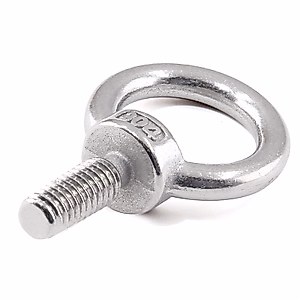 Bonsicoky 12Pcs M6 Lifting Eye Bolts, 304 Stainless Steel Male Thread Machinery Shoulder Ring Eye Bolt Heavy Duty