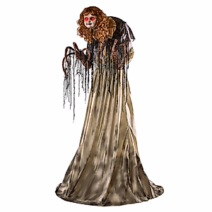 Spirit Halloween 7 Ft Darling Dolly Animatronic | Animated Decoration | Lurching Forward Motion | Blue Light Up LED Eyes | Plays Sounds
