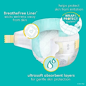 Pampers Swaddlers Diapers - Size 2, One Month Supply (186 Count), Ultra Soft Disposable Baby Diapers