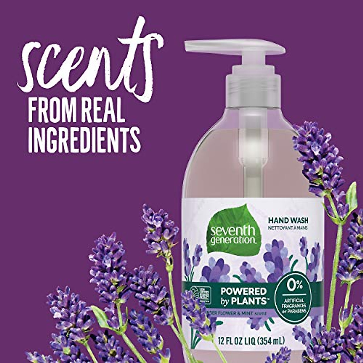 Seventh Generation Hand Soap, Lavender Flower & Mint, 12 oz, 8 Pack (Packaging May Vary)