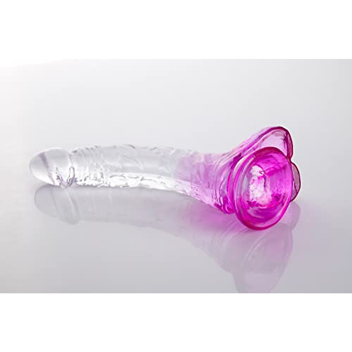 9.5 Inch Realistic Dildo, Body-Safe Material Lifelike Huge Penis with Strong Suction Cup for Hands-Free Play, Flexible Cock with Curved Shaft and Balls for Vaginal G-spot and Anal Play